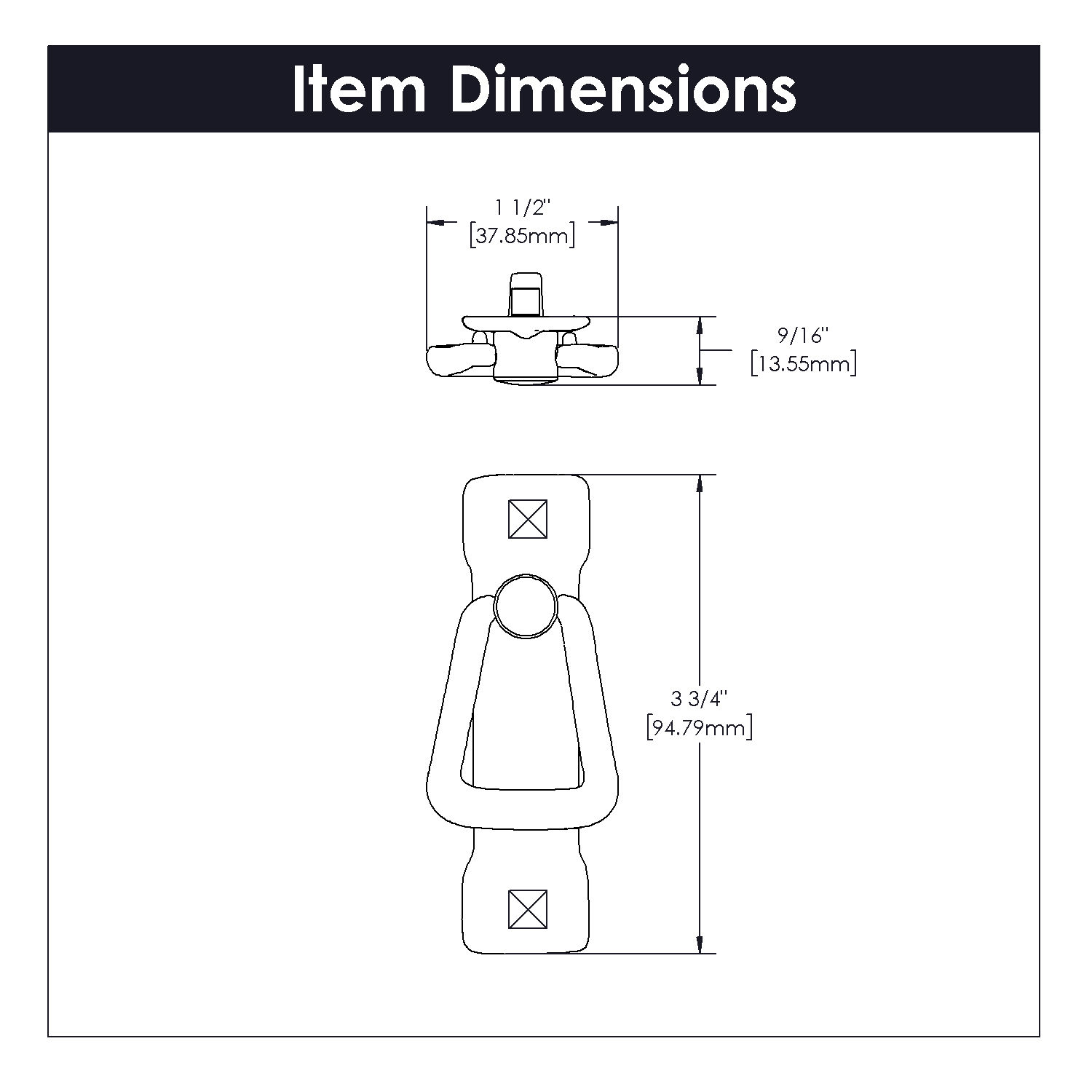 Hickory Hardware PA0712-BMA 1-1/4" Center Old Mission Pull ...