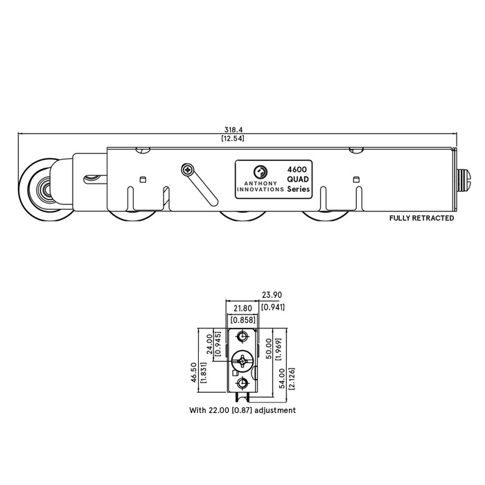 CRL A14640QSPA QUADZilla Stainless Steel Quad Roller with 1.81" Wheels ...