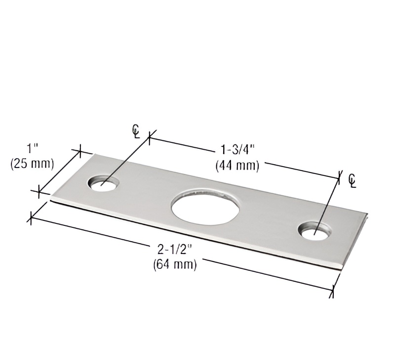 CRL 777SPBS Brushed Stainless Steel Strike Plate | thebuilderssupply.com