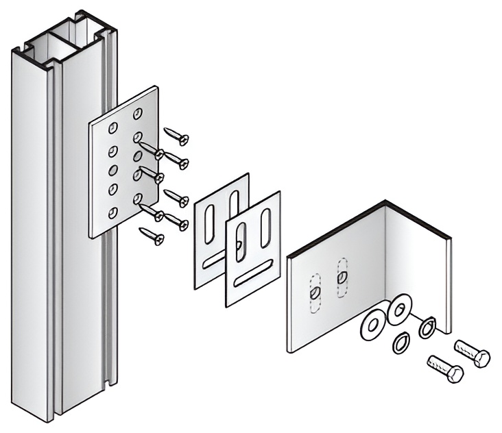 CRL AP681 U.S. Aluminum IW3250 Mid-Span Wall Jamb Anchor - 6 Pack ...