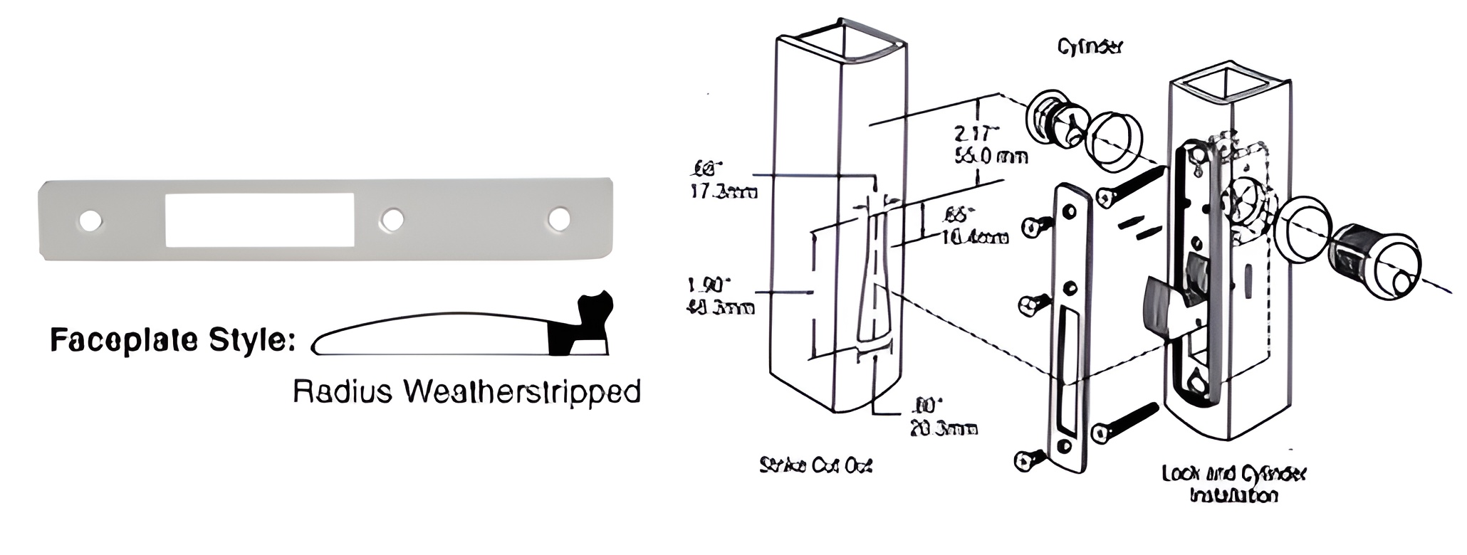 CRL DL2133A Aluminum Radius Weather-Stripped Faceplate for DL2130 ...
