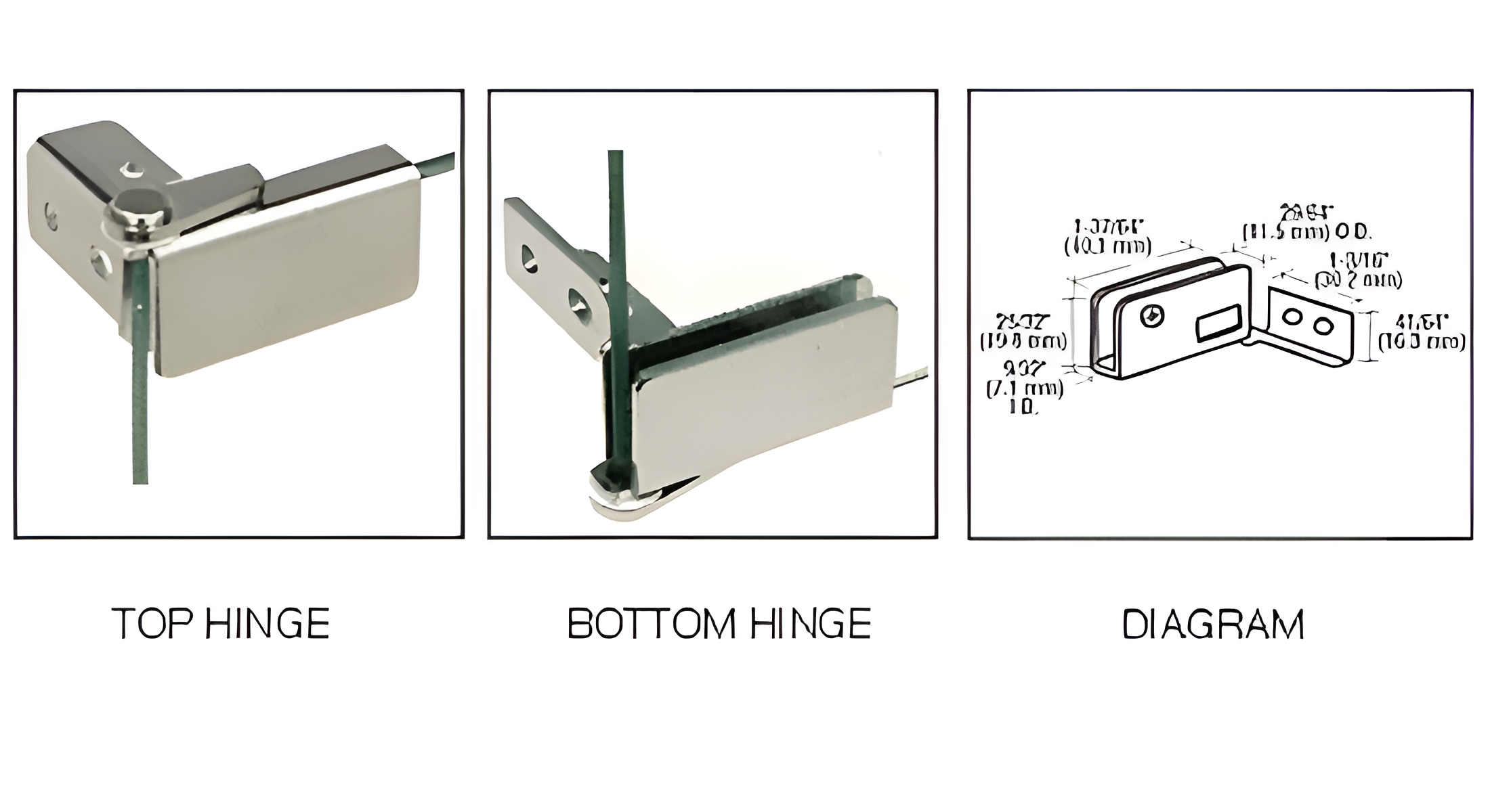 CRL GDH96CH Chrome Surface Mount Glass Door Hinge | thebuilderssupply.com
