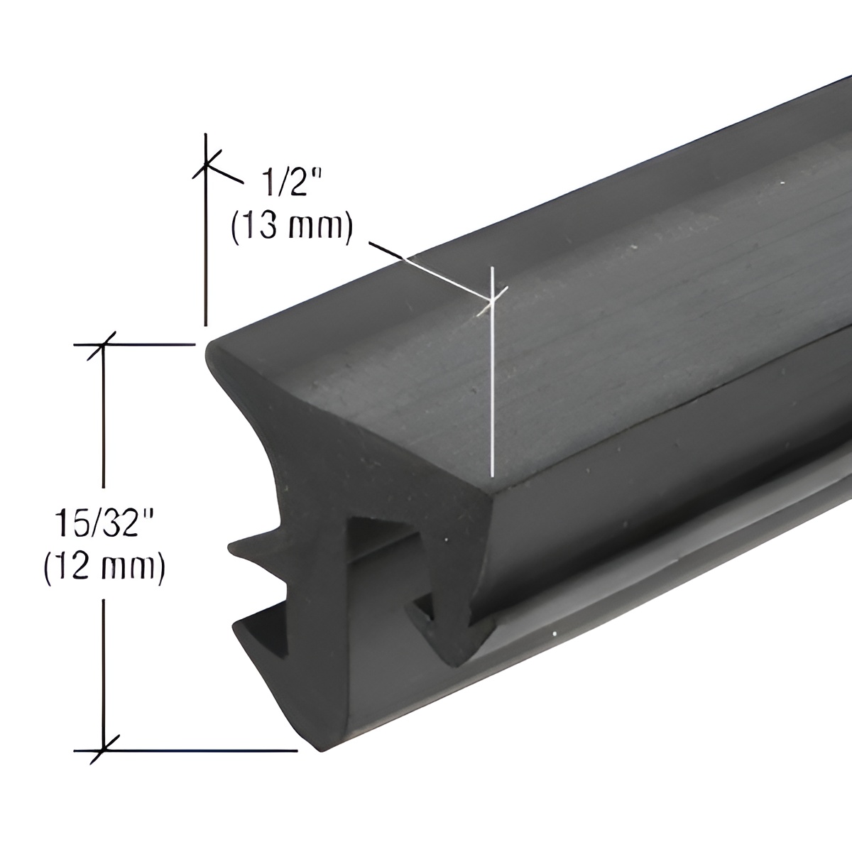 CRL NP299 U.S. Aluminum 1/2" Black EPDM Universal Storefront Gasket ...