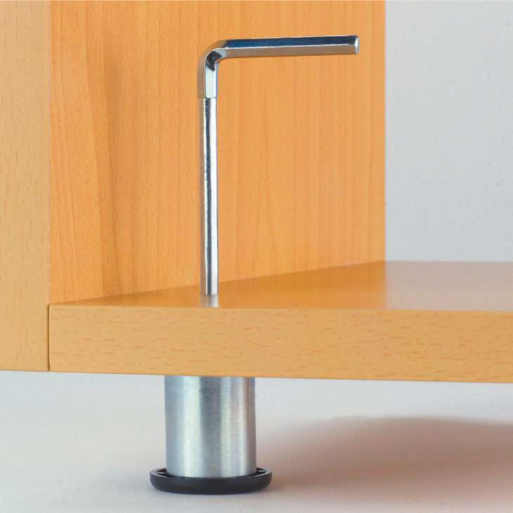 Hafele 637.19.220 Offset Cabinet Leveler Foot | thebuilderssupply.com