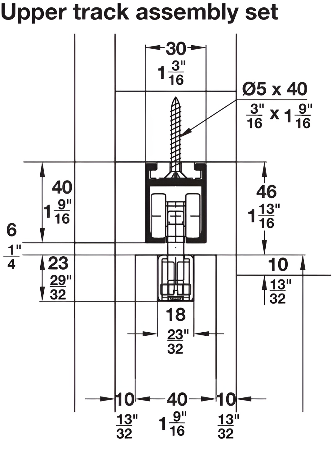 Hafele 940.80.422 Bayonet Lock Fixing Profile for Running Track ...
