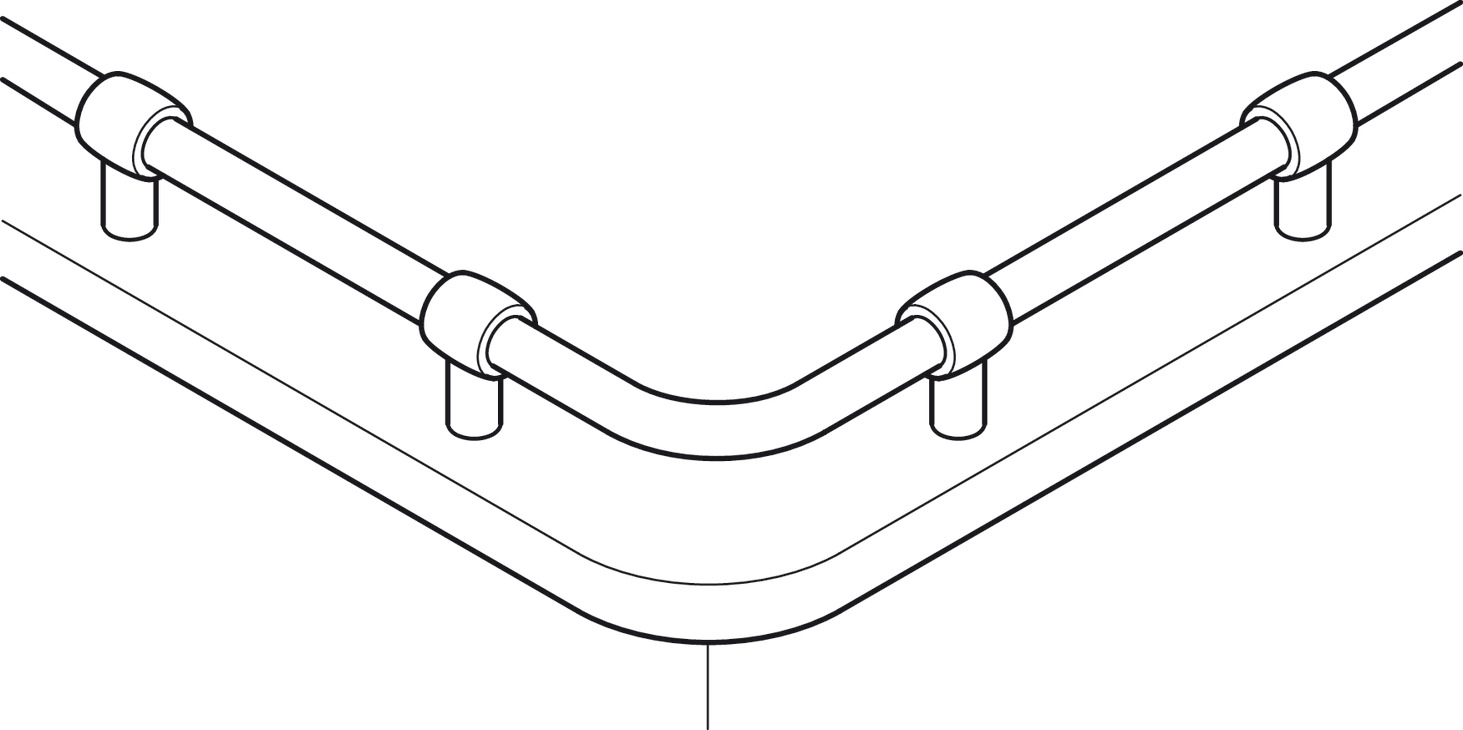 Hafele 522.00.236 Kitchen Tubular Rail System | thebuilderssupply.com