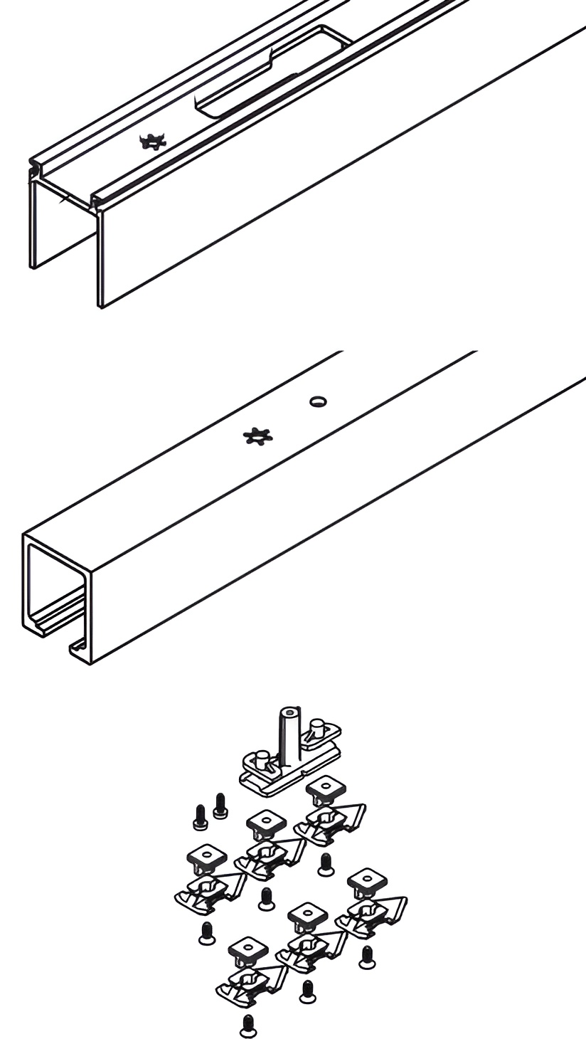 Hafele 940.80.422 Bayonet Lock Fixing Profile for Running Track ...