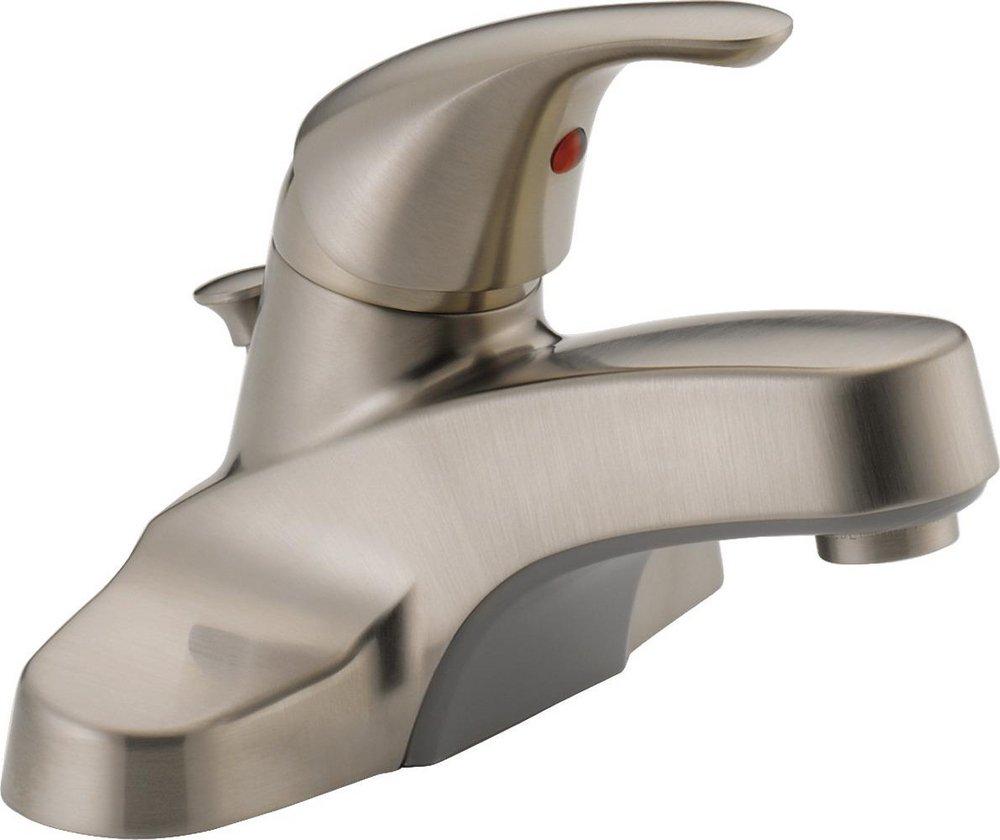 Delta P136LF-BN Brilliance Brushed Nickel Single Handle Centerset ...