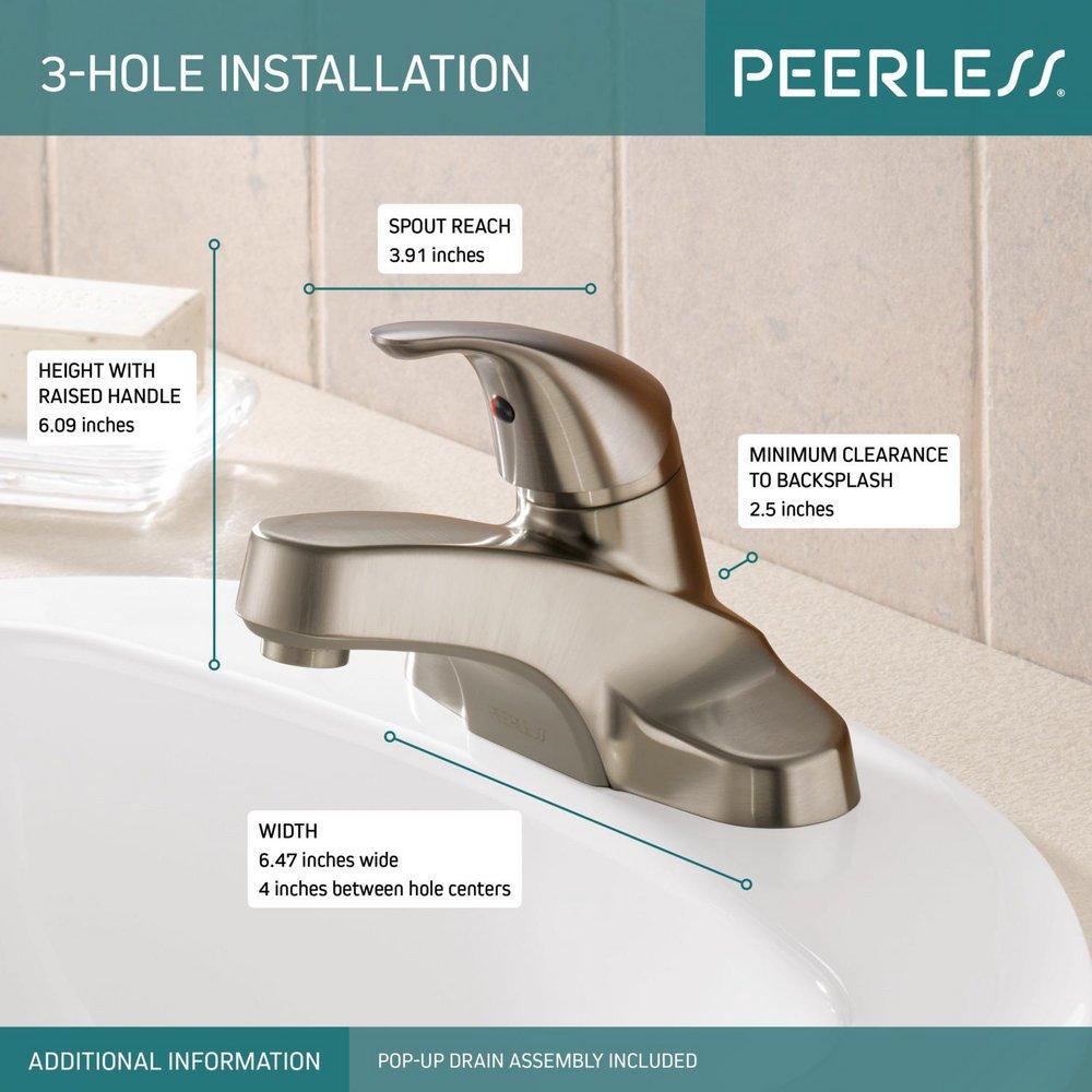 Delta P136LF-BN Brilliance Brushed Nickel Single Handle Centerset ...