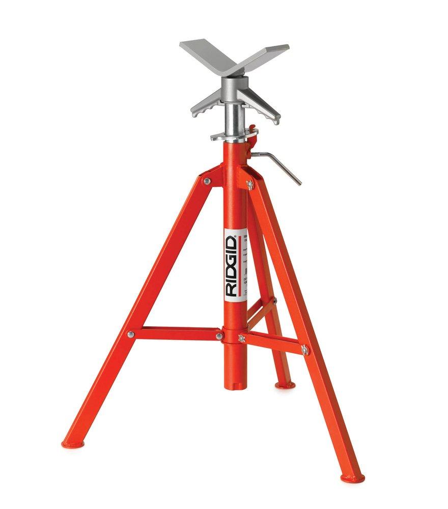 Ridge Tool 22168 VF-99 Adjustable V-Head High Pipe Stand, 28" - 52 ...