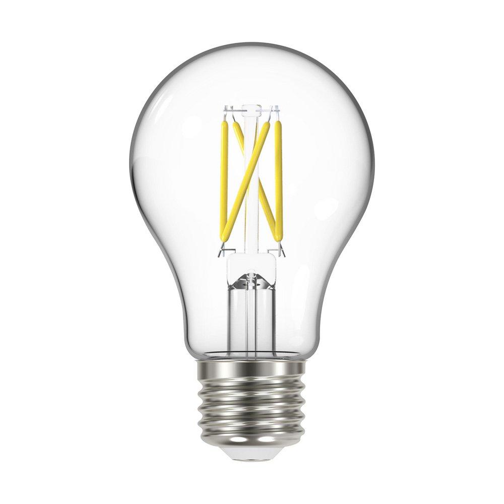 Satco S11428 60W A19 LED Light Bulb, Clear, Medium E-26 Base, 4.5 in ...