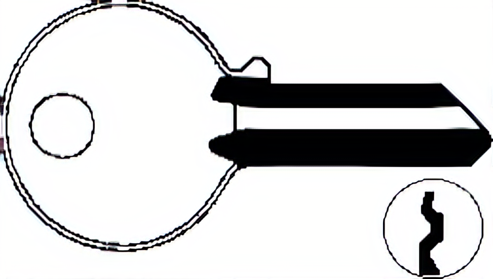 Dormakaba SG2 SG File Cabinet Key Blank 997DB | thebuilderssupply.com