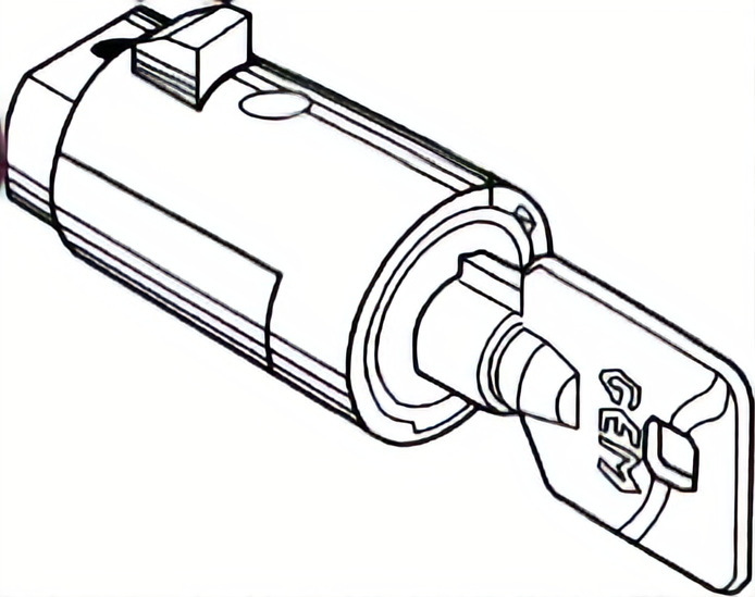 Compx YPT1010-KA79 Pop Out T Handle Cylinder | thebuilderssupply.com