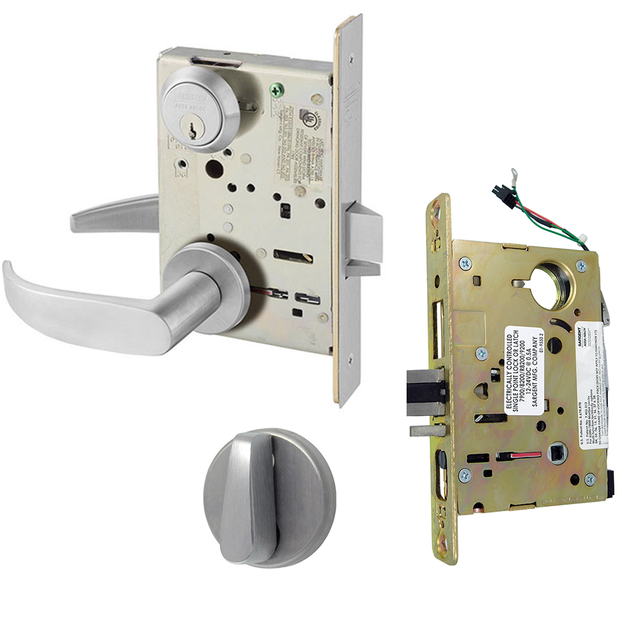 Sargent LC-8271-LNP-26D 24V Electrified Mortise Lock Kit, LNP Rose x P ...
