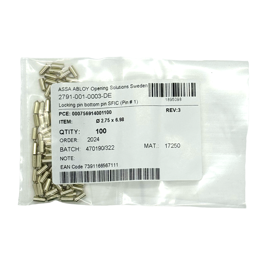 Assa Abloy 909001 SFIC Bottom Pin 1 100/Bag | thebuilderssupply.com