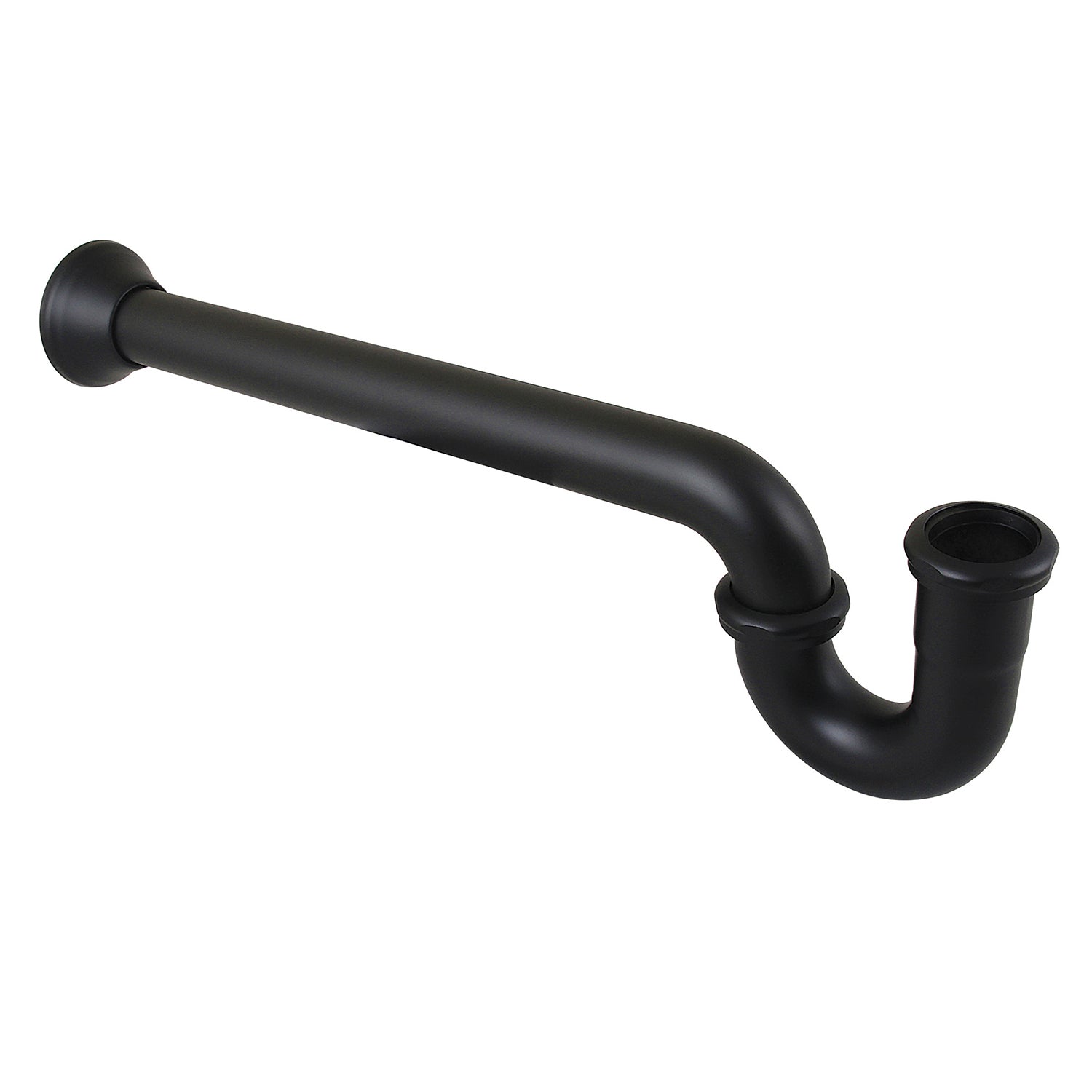 Kingston Brass CC7120MB 1-1/2" Matte Black P-Trap with Bell Flange, 24 ...