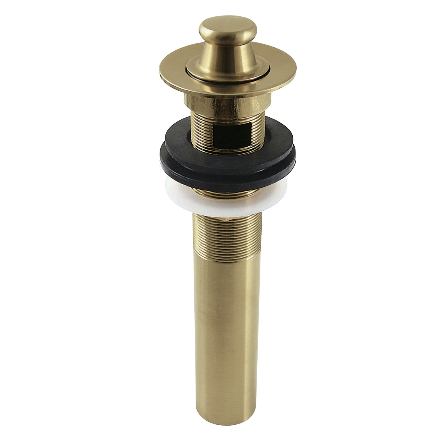 Kingston Brass KB3007 Brushed Brass Lift Turn Sink Drain with Overflow ...