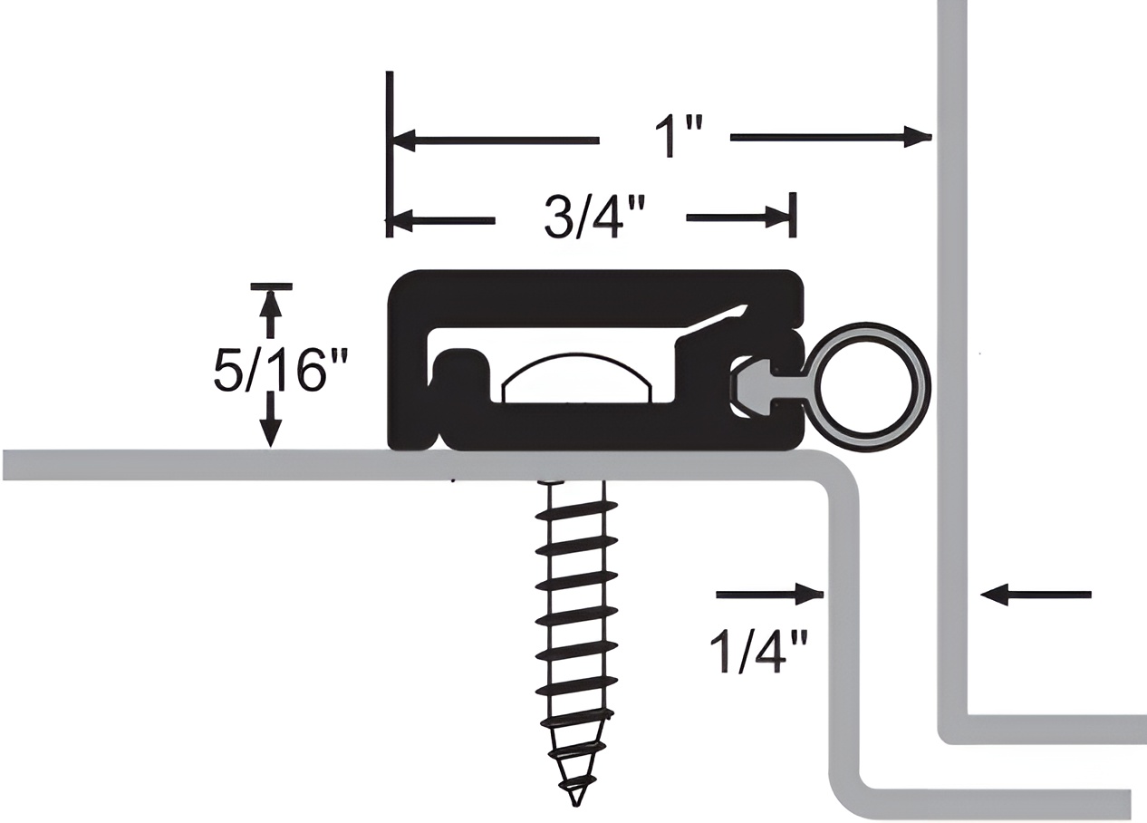 NGP 172NA 36" Anodized Aluminum Neoprene Perimeter Seal with Concealed ...