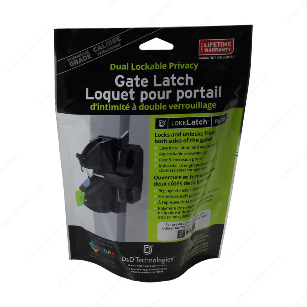 Richelieu LL3PWDRC Heavy Duty Key-Lockable Gate Latch - Double-Sided ...