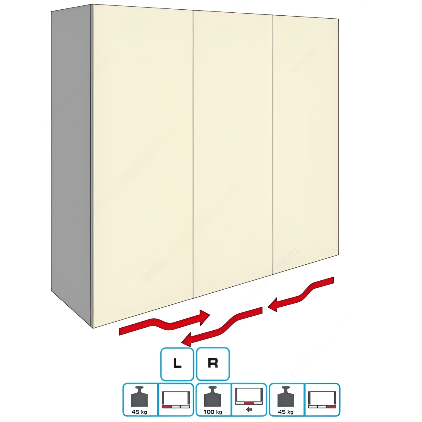 Richelieu WEBKIT1213686 CINETTO PS40.1 Coplanar Sliding System ...