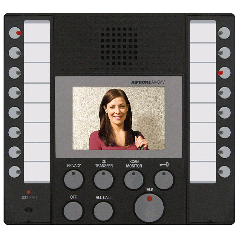 Aiphone AX-8MV Audio/Video Master with Buttons for up to 8-Masters ...