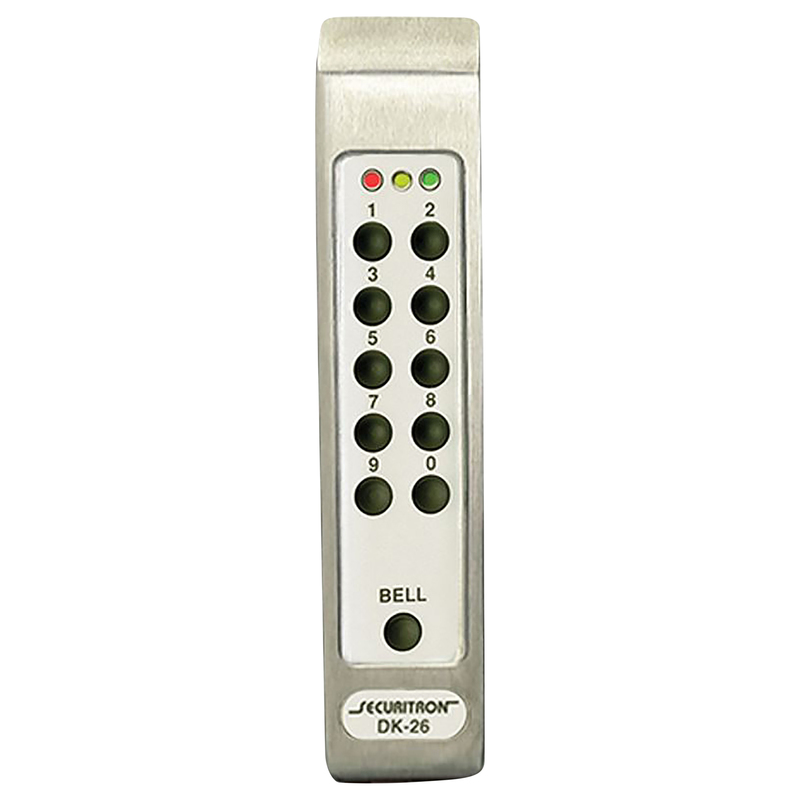 Securitron DK26PSS Narrow Stile Digital Keypad Lock - Satin Stainless ...