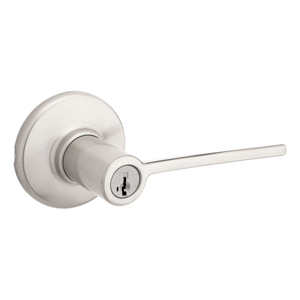 Kwikset 405LRLRDT-15 Ladera Entry Lever Lock, Round Rose, 6AL Latch ...